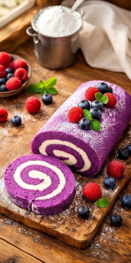 The Ultimate Purple Velvet Cake Roll Recipe - Dive Crave
